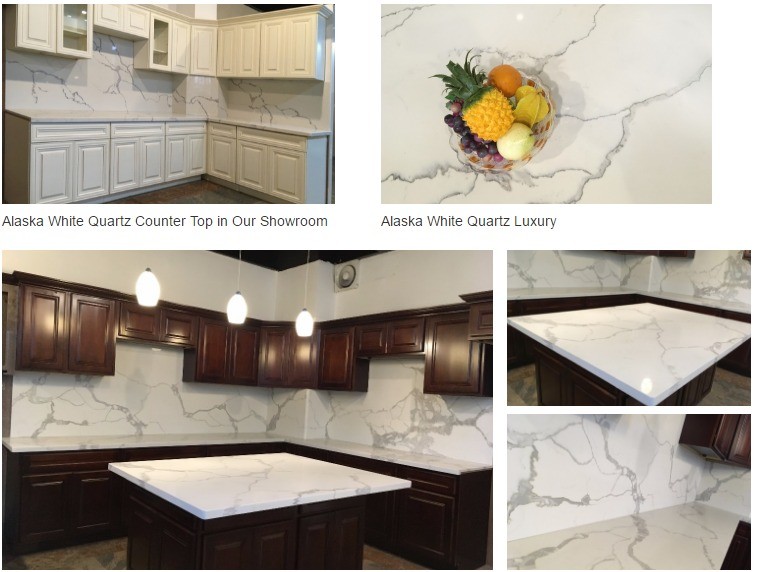 Calacatta gold white quartz kitchen Countertops