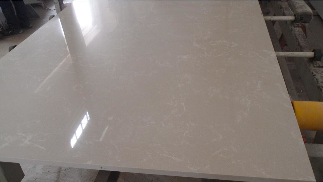 Large Size Quartz Stone Slab Modern Style 7 Mohs Surface Hardness