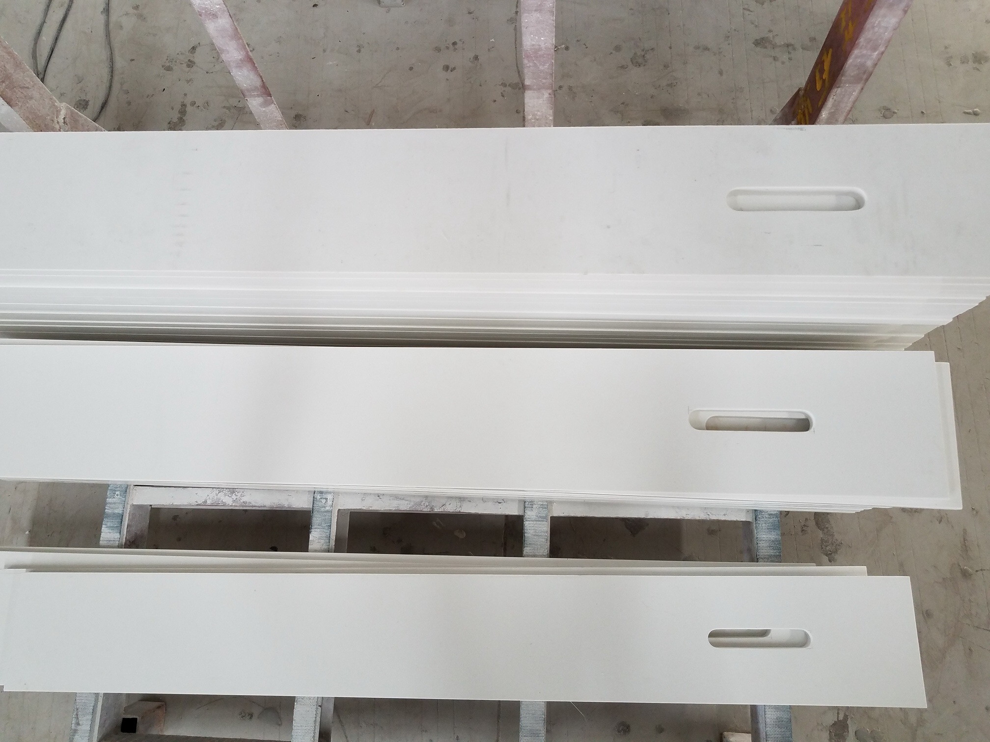 Man Made Solid Stone Countertops Skirting Apron Tissue Holes Custom ...