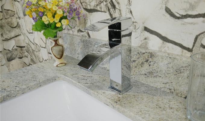 Customized Prefab Bathroom Countertops , Imperial Gold Premade Vanity Tops