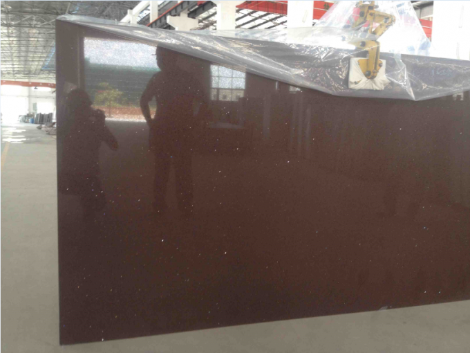 Resin Quartz Stone Slab For Countertop Sparkle Galaxy Color Optional