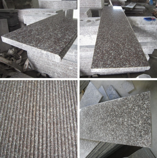 Straight Granite Step Treads 2.79g / Cm3 Bulk Density 8.6 Hardness